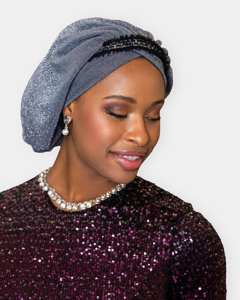 The Devorah Crown | Luxury Handmade Turban Crown Head Covering with At ...